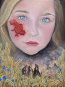 Ručně malovaný obraz od Kateryna Ivanchenko - "24.02.2022", rozměr: 60 x 80 cm | FAVI.cz