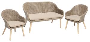 TERASOVÁ SEDACÍ SOUPRAVA dřevo, kov, plast, sklo, textil Gardenson ...