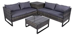 TERASOVÁ SEDACÍ SOUPRAVA dřevo, kov, plast, sklo, textil Gardenson ...