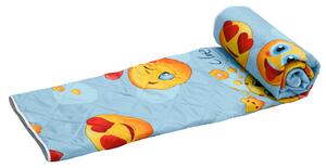 Modrý přehoz na postel EMOJI 140x200 cm | FAVI.cz