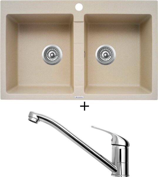 SET Pyramis SPARTA (78x50) 2B béžová + Pyramis ASALIA chrom | FAVI.cz