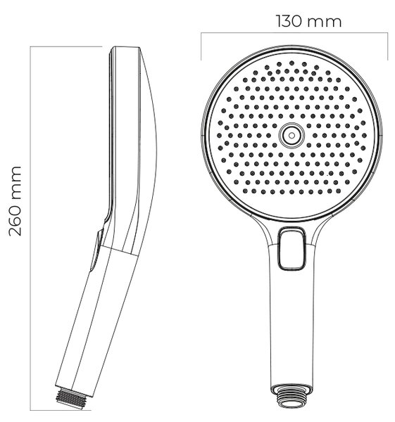 Ksuro One Click sprchová hlavice chrom 16003010 | FAVI.cz