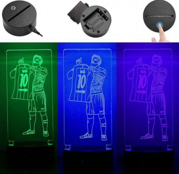 3D LED Lampička Lionel Messi pro fotbalisty | FAVI.cz