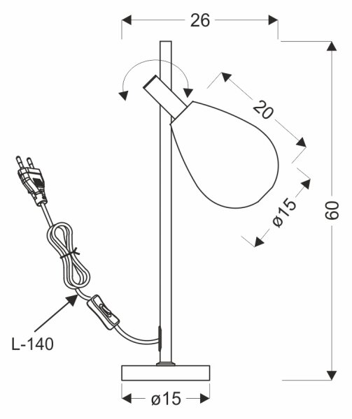 Stolní lampa DENSO 1xG9/5W/230V měděná/černá | FAVI.cz