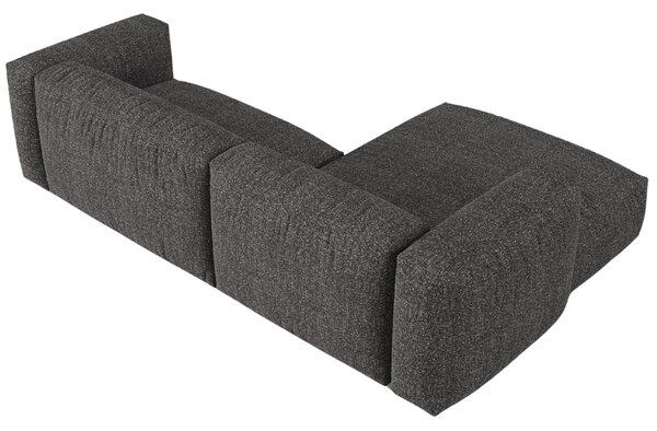 Micadoni Antracitově šedá bouclé rohová pohovka Martina 280 cm, levá ...