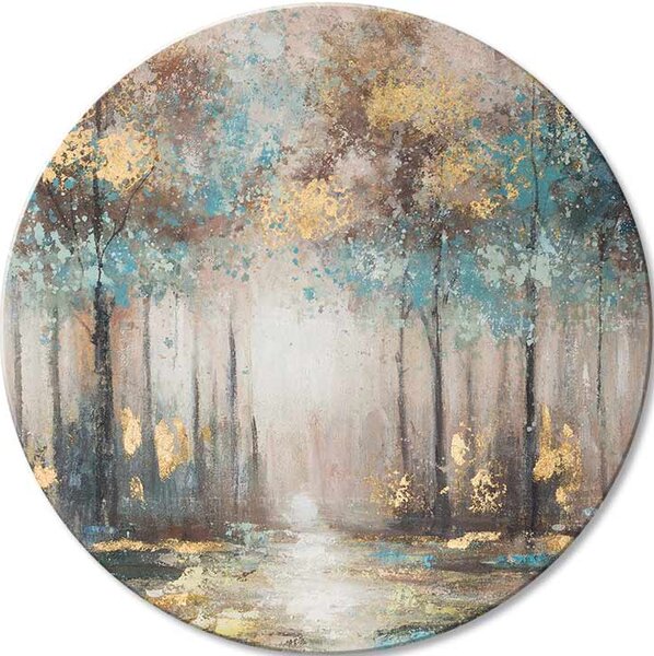 Kulaté obrazy akrylem Tajemství zlatého rána | different dimensions ...