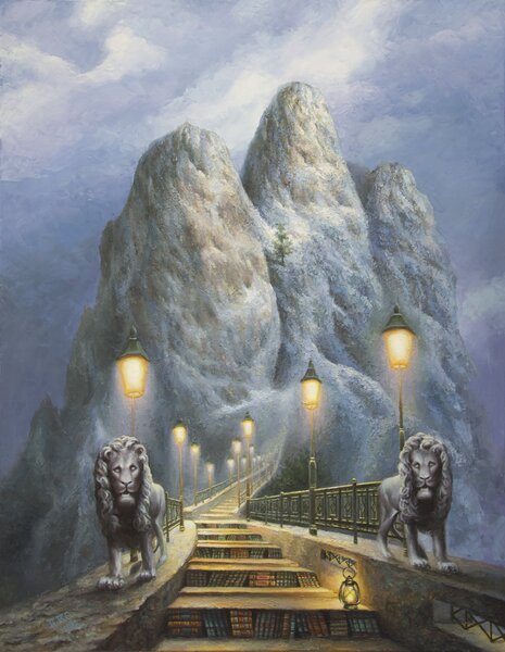 Ručně malovaný obraz od Alexandr Iljuščenko - "Směr", rozměr: 80 x 100 ...