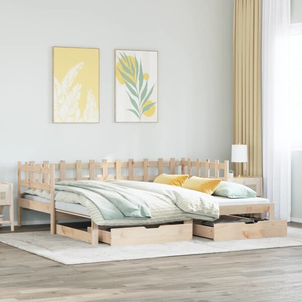 Válenda s přistýlkou a zásuvkami bez matrace 80x200 cm | FAVI.cz