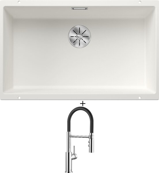 SET Blanco SUBLINE 700 U bílá 523446 + Blanco CATRIS-S Flexo chrom ...