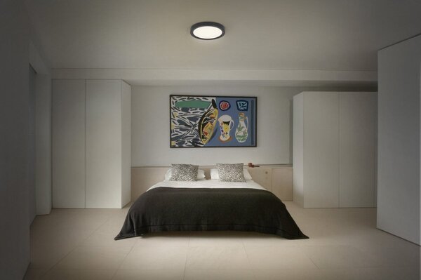 Černý LED Panel ORBIS 245mm 20W Click Stmívatelný, Teplá Bílá | FAVI.cz