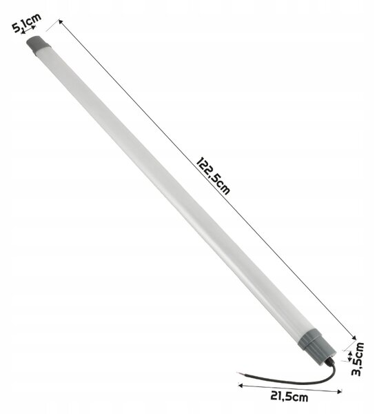SADA 2 LED lamp 120cm 36W 3000lm Hermetické svítidlo IP65 do garáže ...