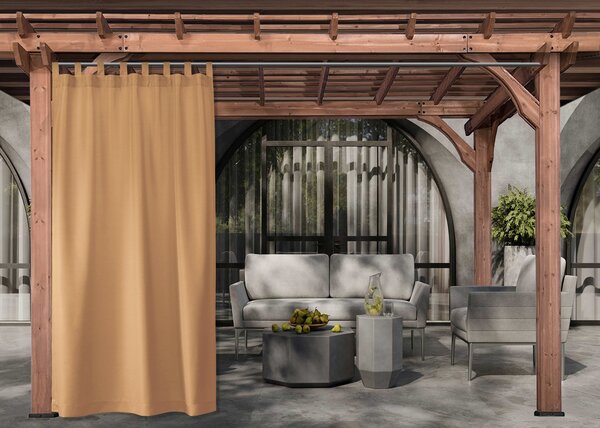 Venkovní zahradní závěs s poutky SANTIAGO color 37 latté, různé rozměry ...