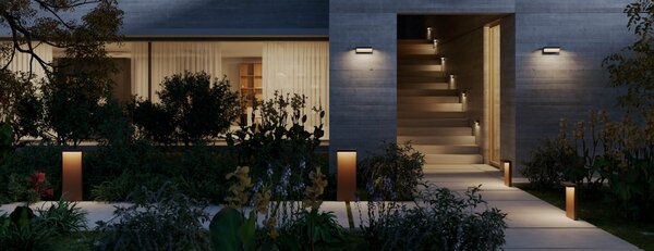 Redo Venkovní sloupkové LED svítidlo KANT, v.35cm, 24V, CCT switch 2700 ...