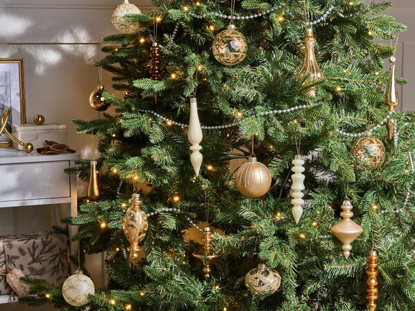 Sada 70 ozdob FLICKER Sklo Zlatá | FAVI.cz