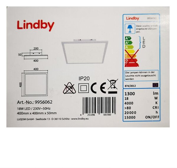 Lindby Lindby - LED Stropní svítidlo QUAIS LED/25W/230V LW0050 | FAVI.cz