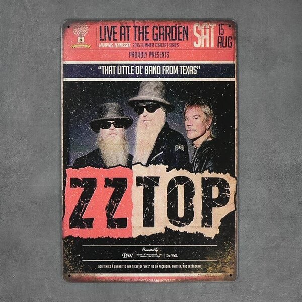 Kovová cedule ZZ Top 1 | FAVI.cz