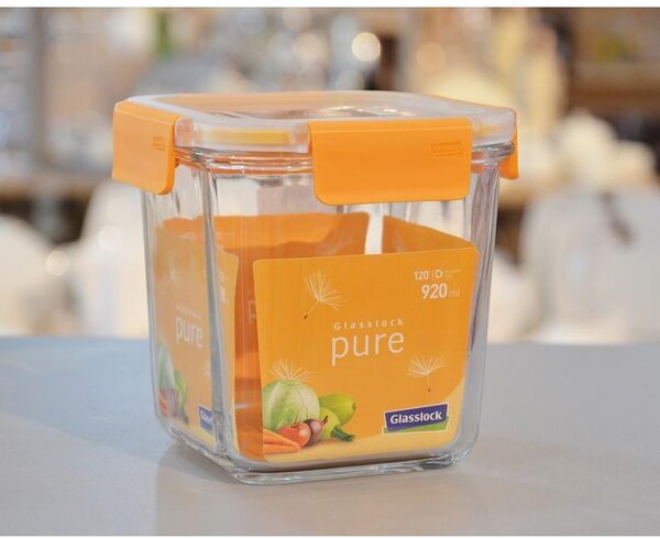 GLASSLOCK PURE ČTYŘCOVÁ NÁDOBA 920ML | FAVI.cz