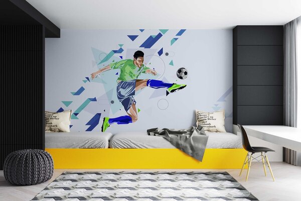 Fototapety fotbalista, který kope do míče, Fototapety teen room ...