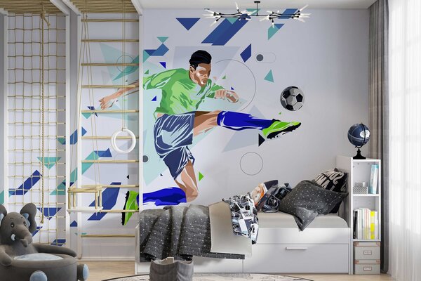 Fototapety fotbalista, který kope do míče, Fototapety teen room ...