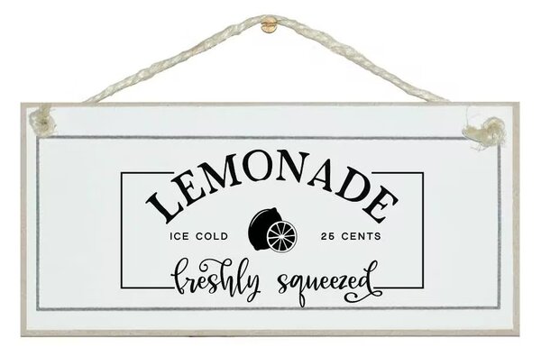 Crafty Clara Dřevěná Cedula - Lemonade | FAVI.cz