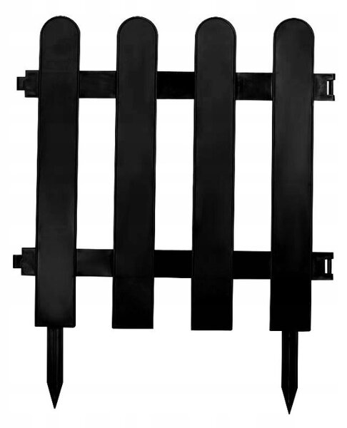 Nízký zahradní plot - plastový Povrchová úprava: Černá | FAVI.cz