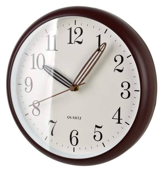 Mondex Nástěnné hodiny RAMSEY 30 cm vínové/bílé | FAVI.cz