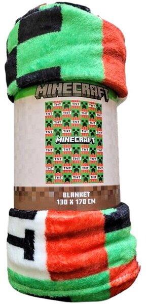 Coral fleece deka Minecraft - Creeper & TNT | FAVI.cz