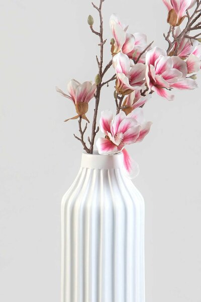 Podlahová váza VERTO, sklolaminát, výška 80 cm, bílý mat | FAVI.cz