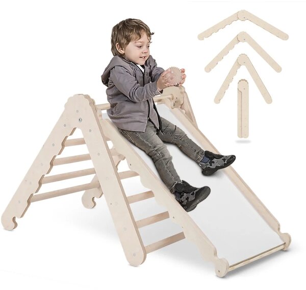 Moderní Pickler Triangle prolézačka se skluzavkou - přírodní ...
