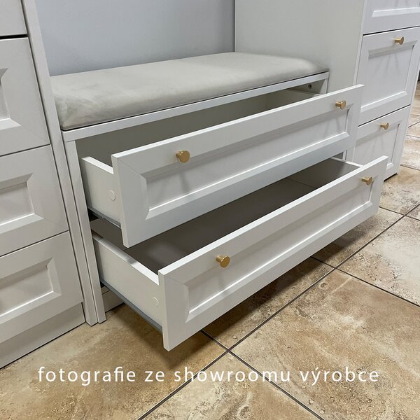 Komoda REL LWK | 90 cm | bílá | lamino o síle 18 mm + ozdobné MDF lišty ...