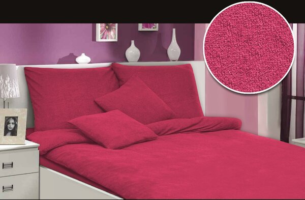 FROTÉ POSTELNÉ POVLEČENÍ 008 160X200 CM, 2 KS 70X80 CM RŮŽOVÉ | FAVI.cz