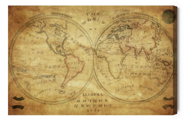 Obraz Historická Mapa Světa Z 19. Století | FAVI.cz
