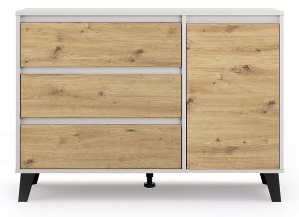 Komoda Borg 1d3s kašmír / dub artisan | FAVI.cz