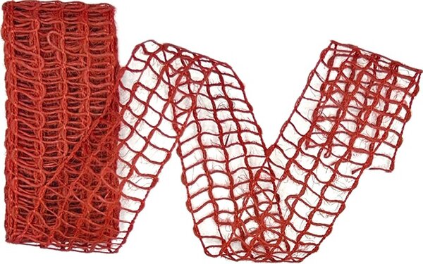Síťovaná bavlněná stuha Alma – Red 40mm x 2m (14,-Kč) | FAVI.cz