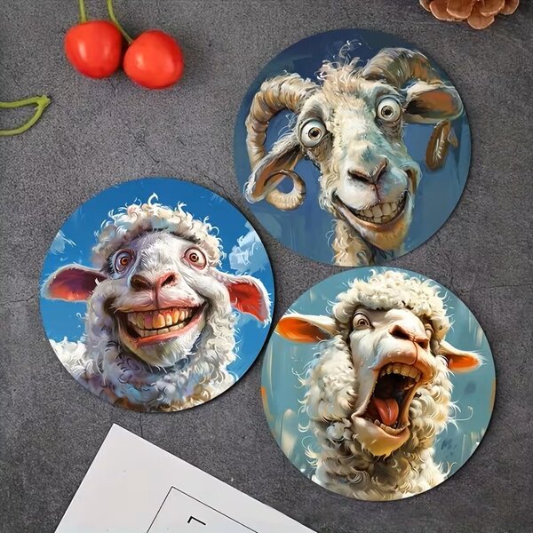 BAF Tácek - podložka pod nápoje Rozdováděné ovce a beránci 6 kusů | FAVI.cz