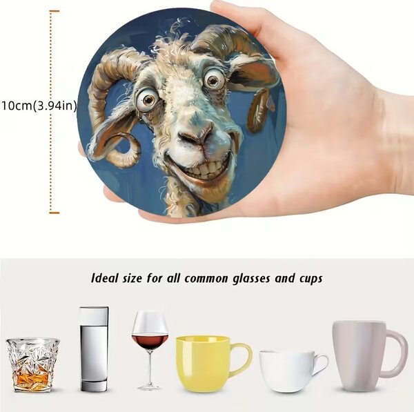 BAF Tácek - podložka pod nápoje Rozdováděné ovce a beránci 6 kusů | FAVI.cz