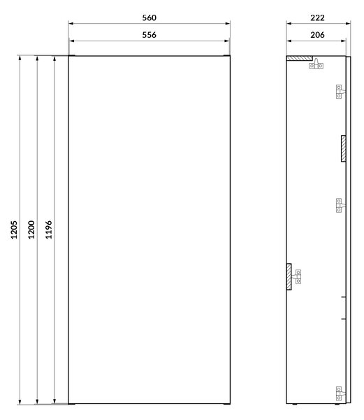 Cersanit Milagros souprava rámu 56x22.2x120 cm boční stojící bílá S1026 ...