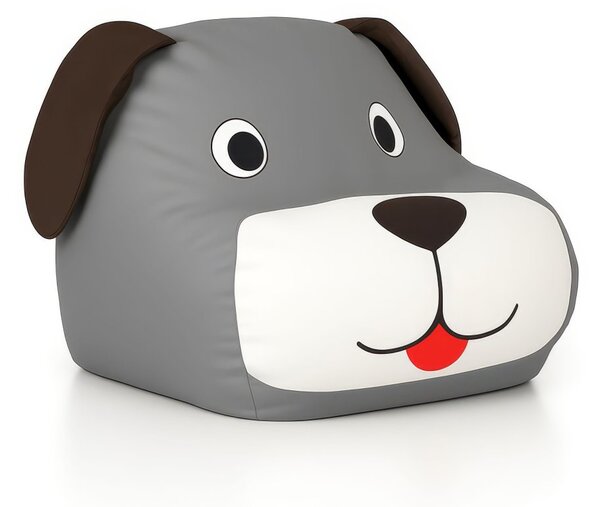 Sedací vak - Zvířátka - Pejsek obj. 300 L, mat. Eko kůže a barva černá | FAVI.cz