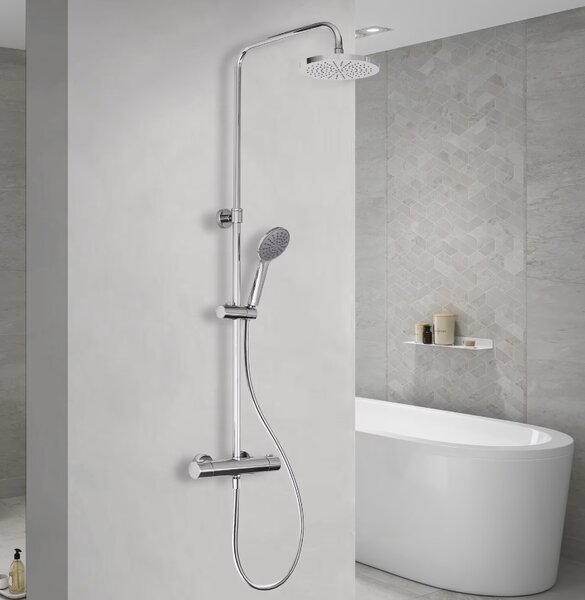 Kronenbach Universal sprchová sada na stěnu s termostatem s dešťovou ...