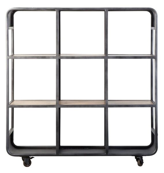 Černá kovová knihovna Rullet | FAVI.cz