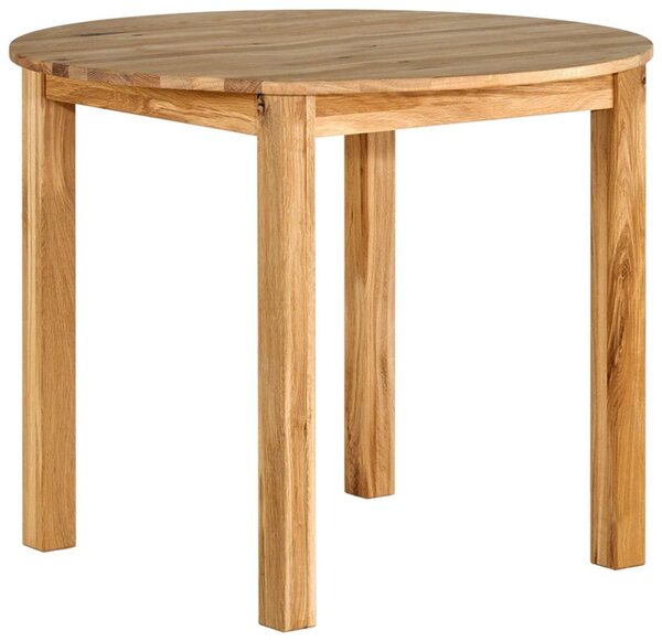 Kulatý jídelní stůl z masivu divoký dub 90 cm | FAVI.cz