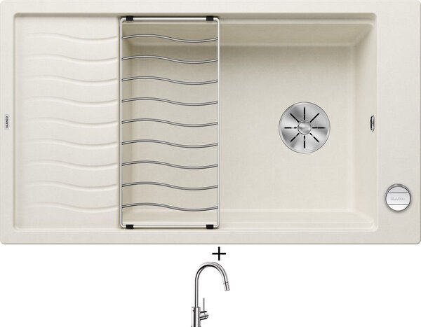 SET Blanco ELON XL 8 S bílá soft + excentrické ovládání + Blanco MIDA-S ...