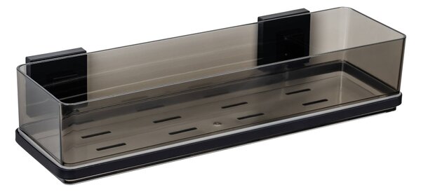 Transparentní koupelnová police QUADRO, montáž bez vrtání | FAVI.cz