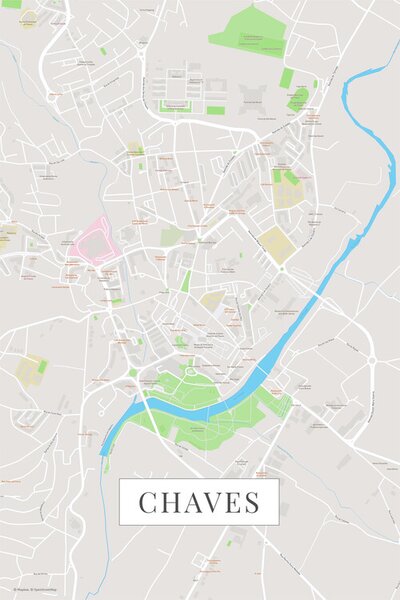 Mapa Chaves color, POSTERS | FAVI.cz