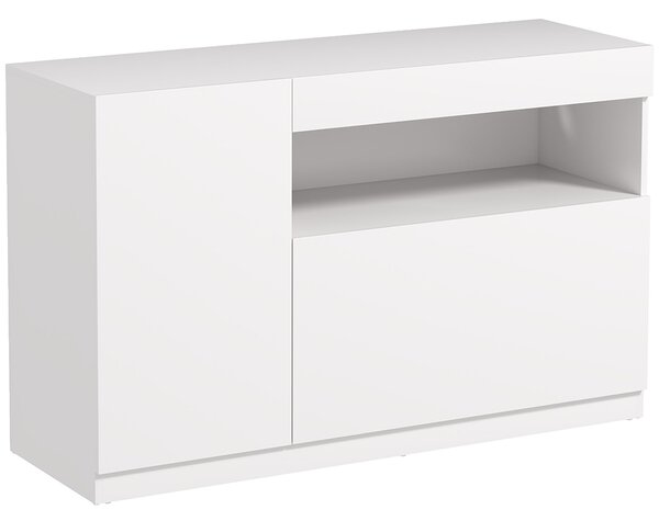 HOMCOM Nízka Kuchyňská Skříňka se Systémem Měkkého Zavírání, 2 Skříňky ...