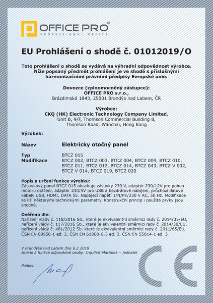 Office Pro Elektricky otočný panel Vault BTCZ 002 | FAVI.cz