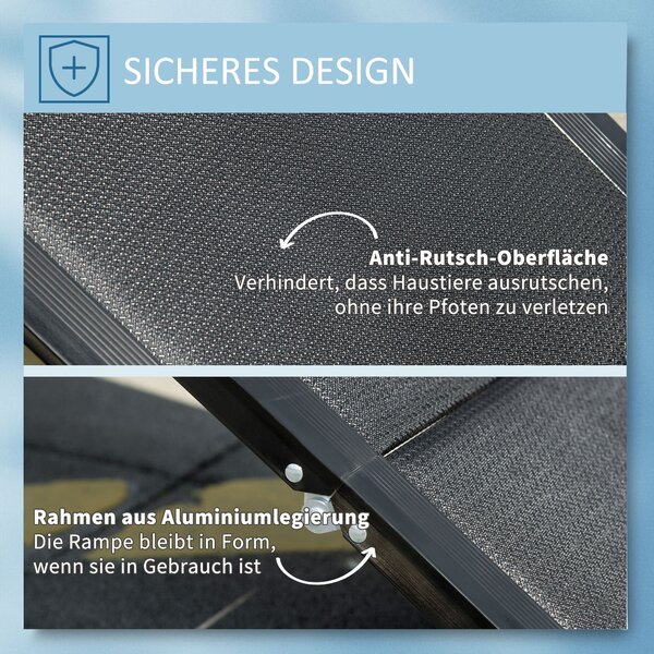 Sklopná rampa pro psy PawHut, hliníková pomoc pro vstup domácích ...