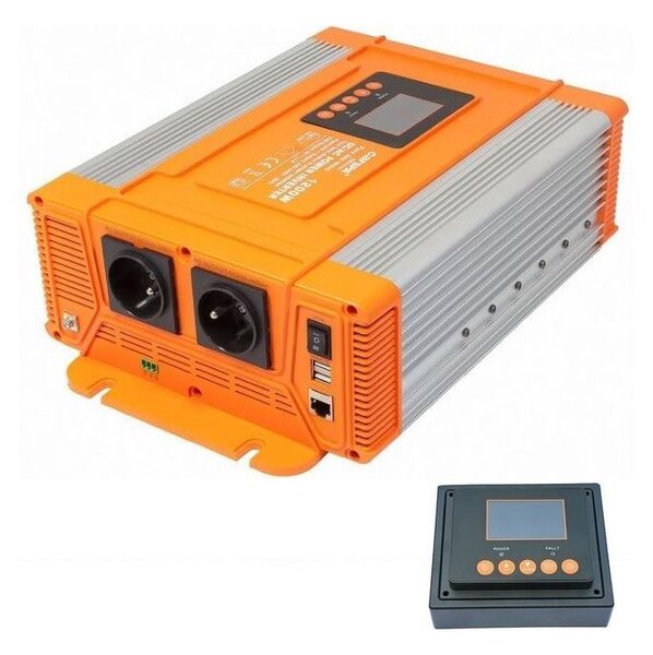 Hadex - Měnič napětí 1200W/12V/230V + drátové dálkové ovládání HD0380 ...