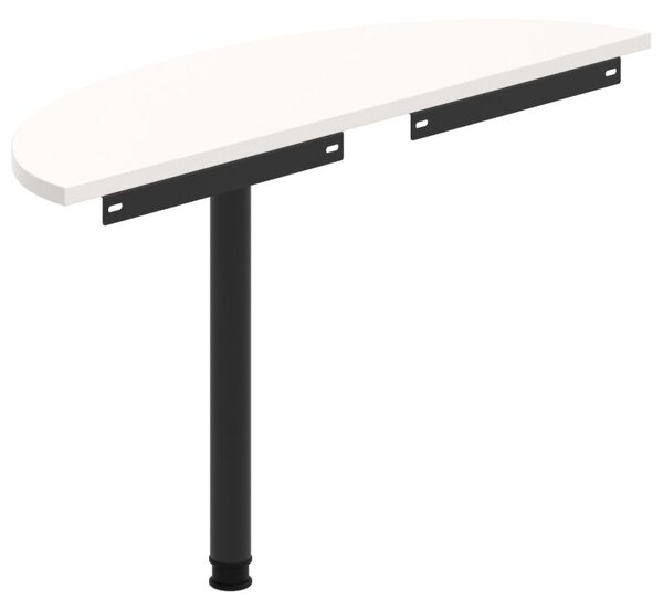 GP 120 – Stůl zakončovací oblouk 120 cm - Bílá , Černý kov | FAVI.cz
