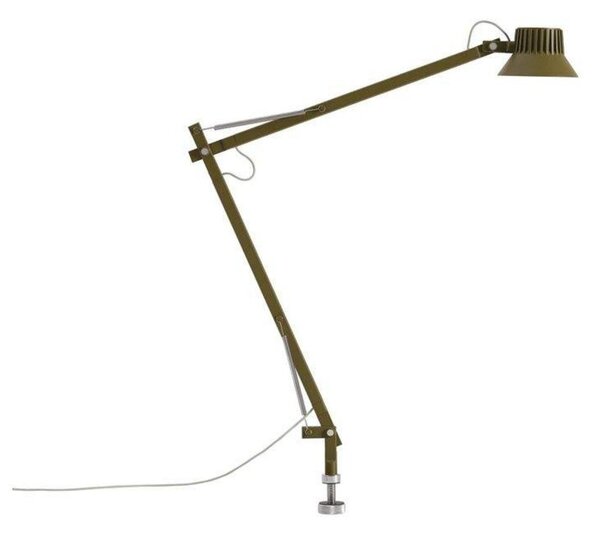 Muuto Dedicate Stolní Lampa w/Pin L2 Brown Green - Pracovna | FAVI.cz
